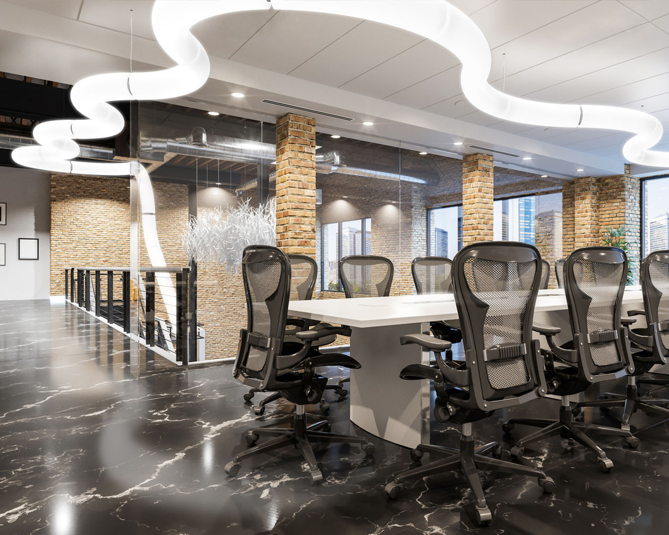 Lighting Inspiration Barbican Hpc3 Staircase And Boardroom Table