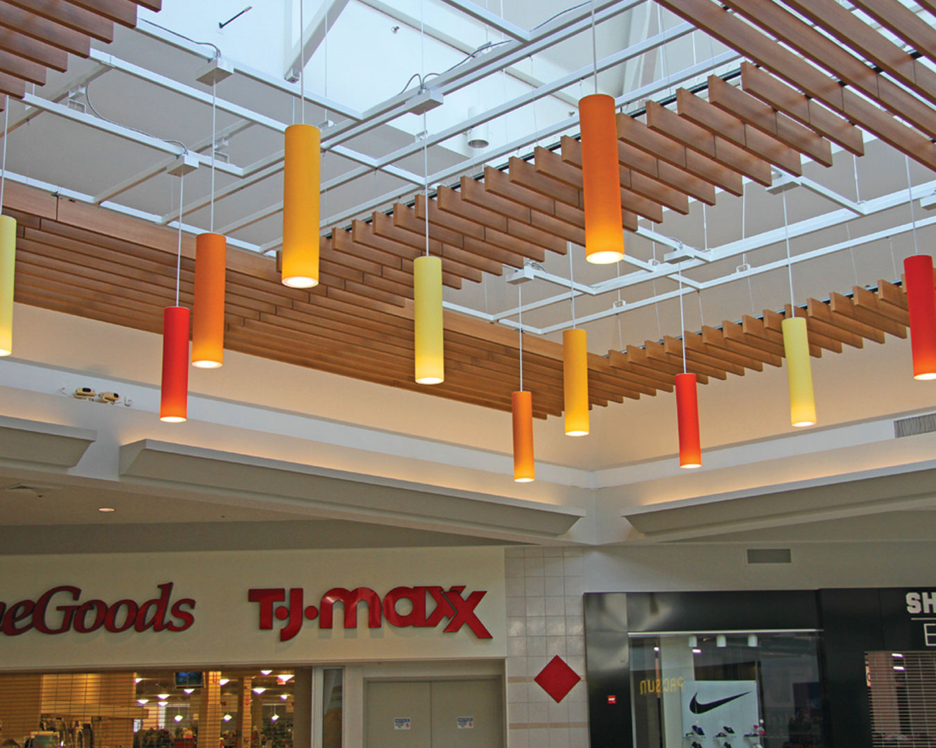 Lighting Installation Barbican Multicoloured In Shopping Centre Atrium